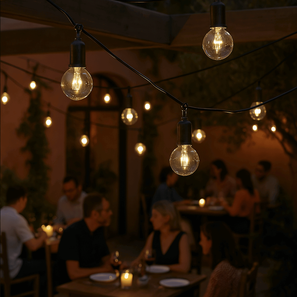 LED light string Fiesta – Outdoor – 10 filament lights – Warm white | TED Lights