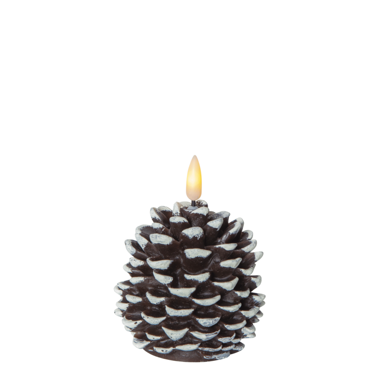 Pinecone LED Candle Brown 8x10.5 cm | TED Lights