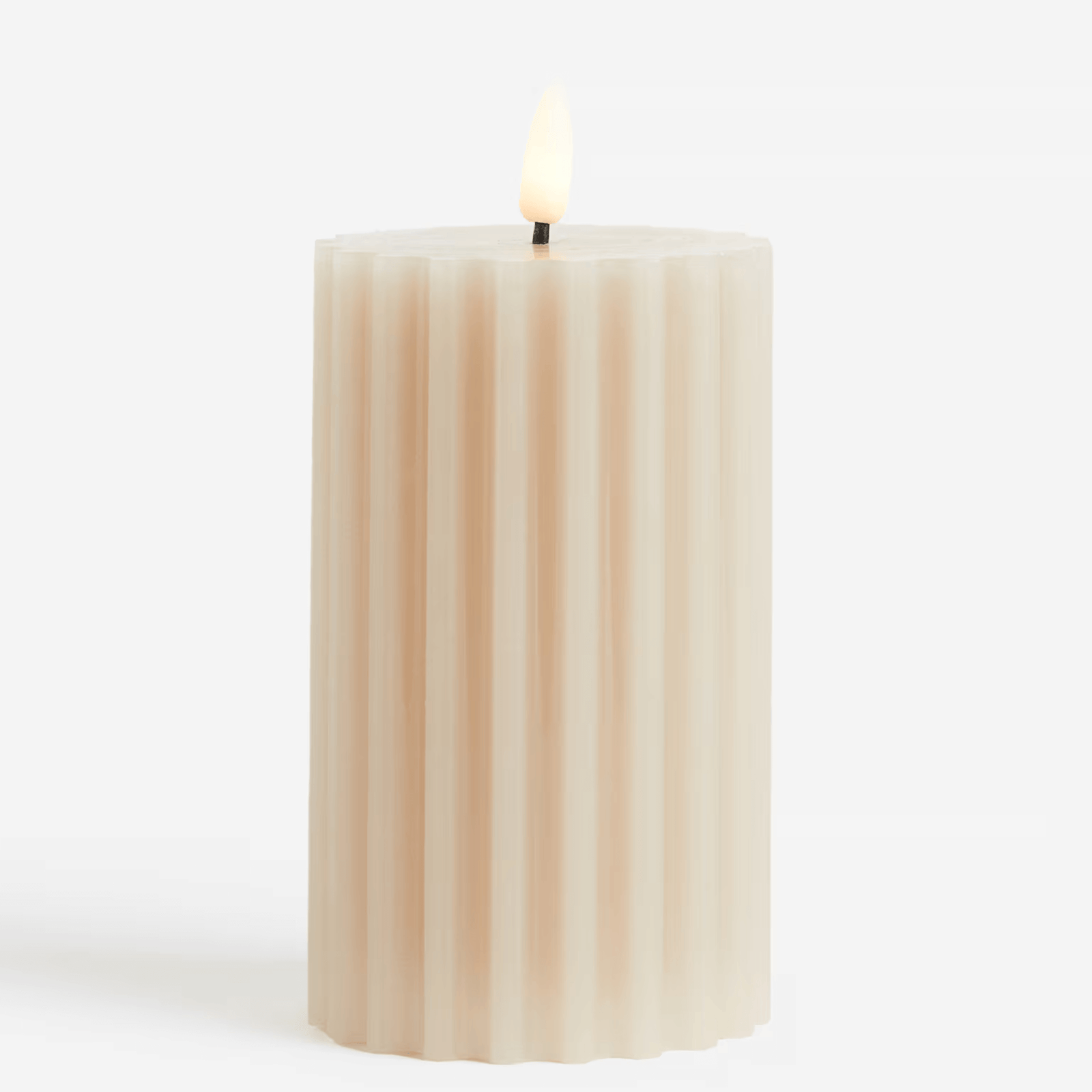 LED Stompkaars - Beige, Ribbel, 7,5x15 cm | TED Lights