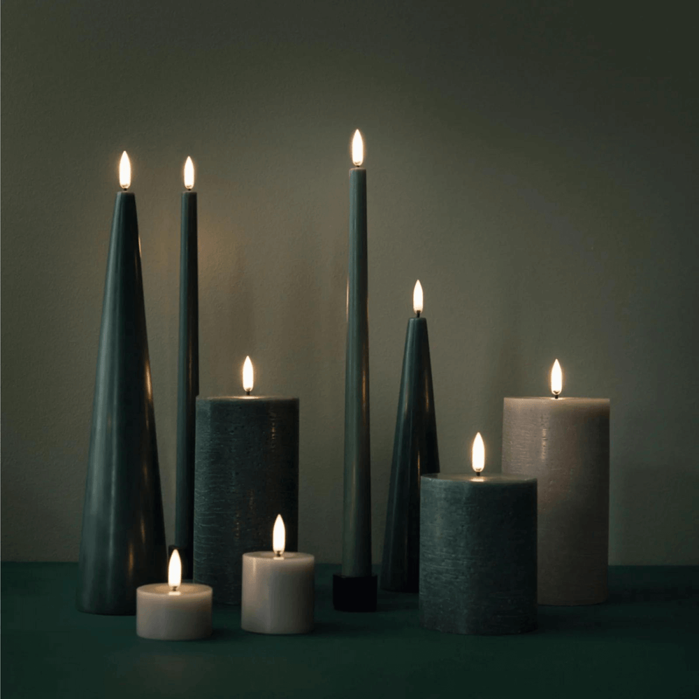 Uyuni LED Stompkaarsen Set – Dennengroen | TED Lights